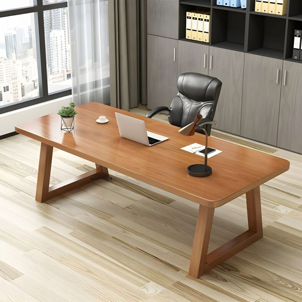 Meja Kerja Kayu Jati Minimalis Sederhana - Furniture Kantor